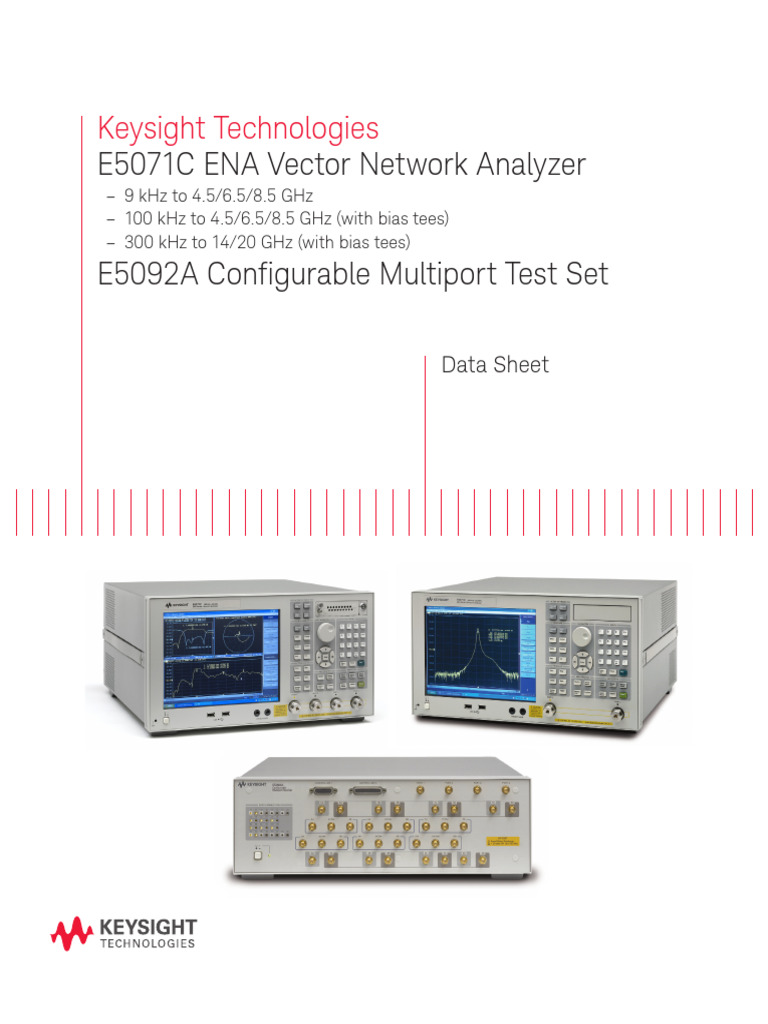 E5071C Vector Network Analyzer Specs | PDF | Electronic Engineering ...