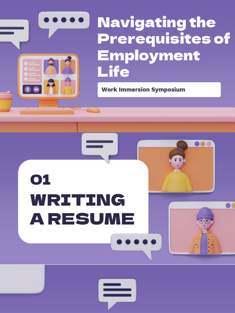 Students Copy Work Immersion Pre Employment Talk | Download Free PDF ...