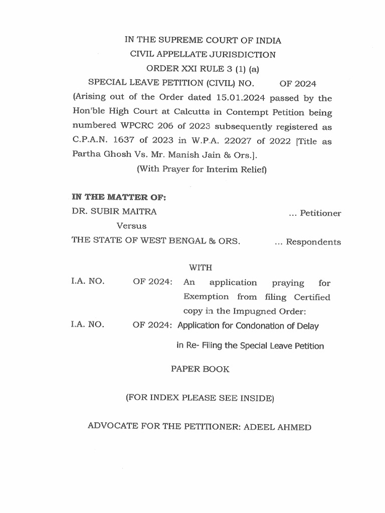 Delay in Refiling | PDF