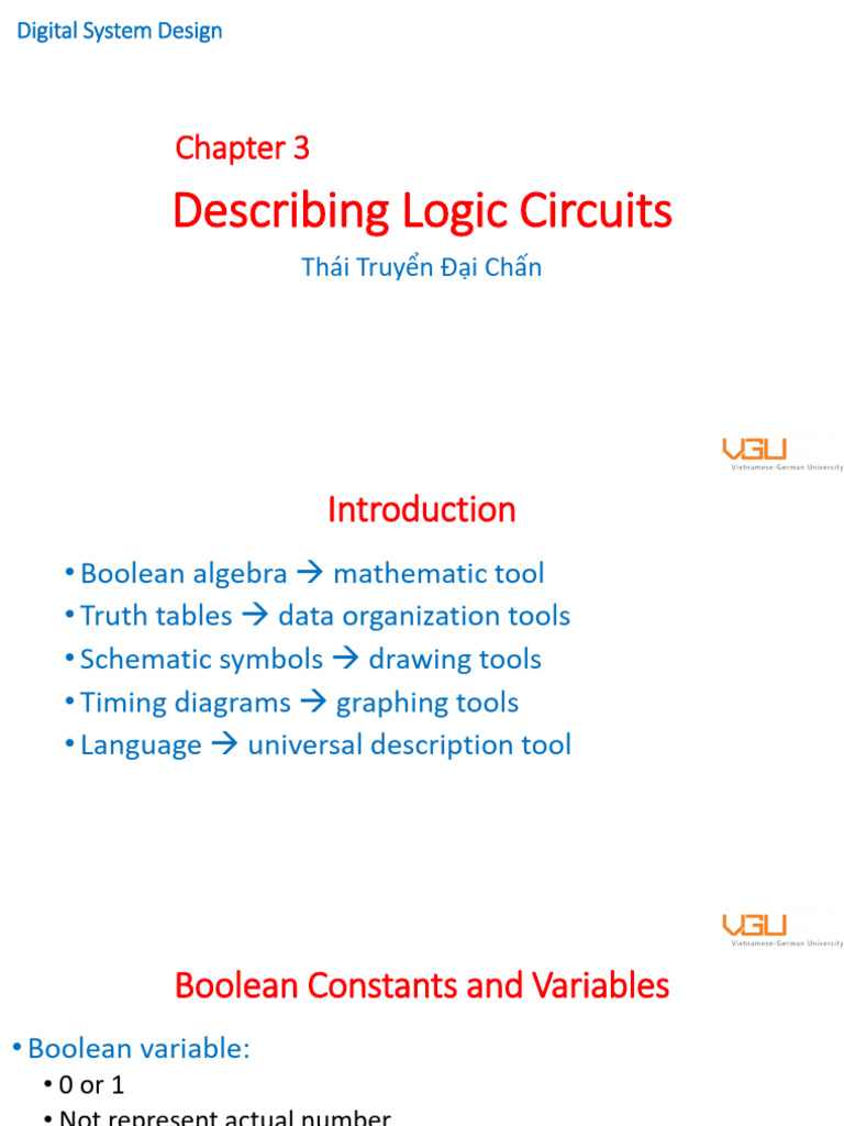 ch3 Describing Logic Circuits | Download Free PDF | Logic Gate | Hardware Description Language