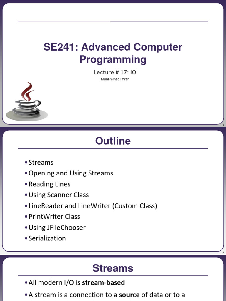 Lecture 17 - IO | Download Free PDF | Computer File | Method (Computer ... Lecture 17 - IO | Download Free PDF | Computer File | Method (Computer ...
