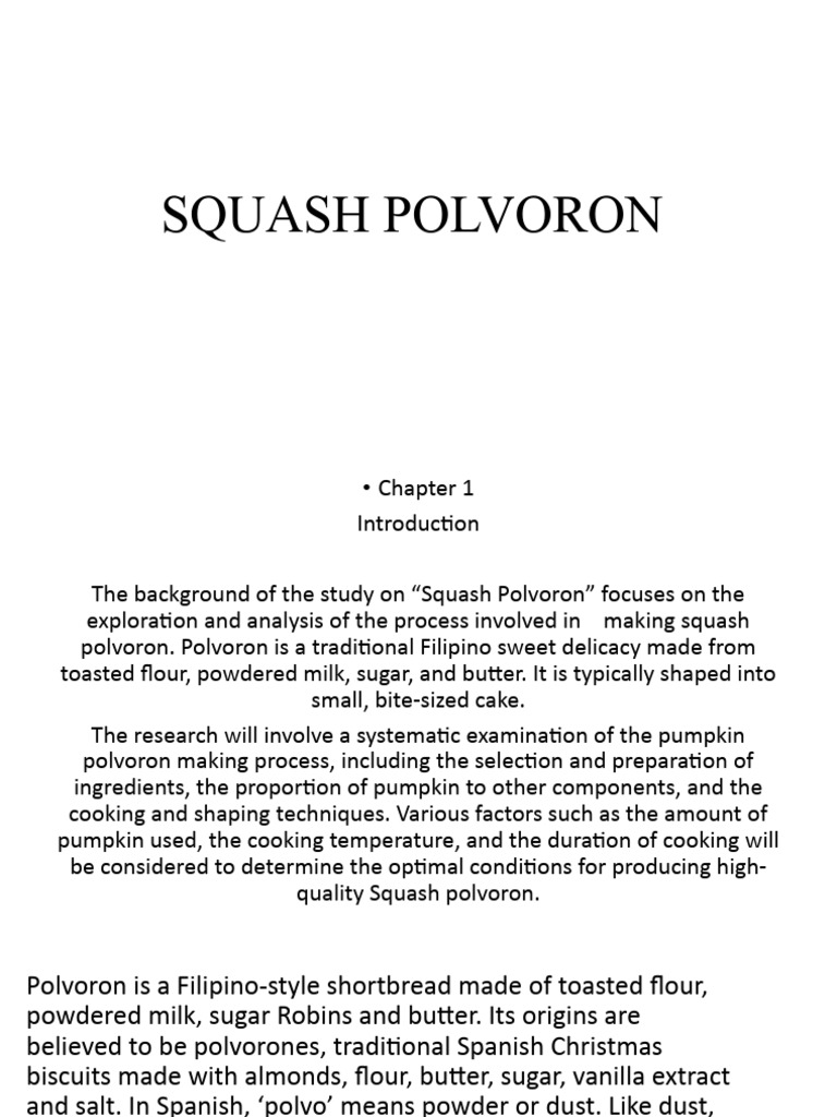 G 4 Squash Polvoron | PDF | Foods