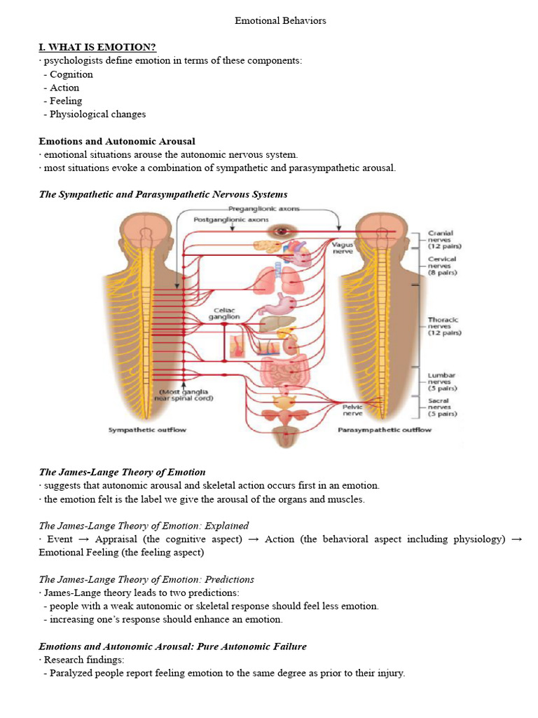 Bio Psych Chapter 6 - Emotional Behaviors | PDF | Amygdala | Emotions