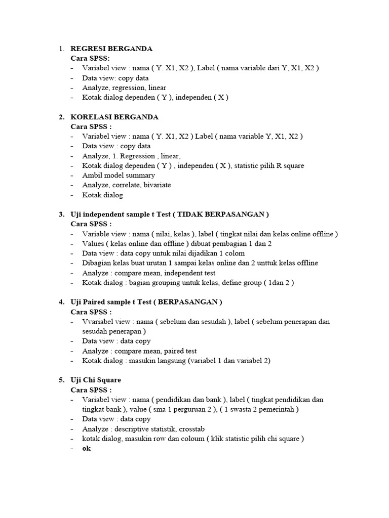 Tutorial Cara Input SPSS | PDF