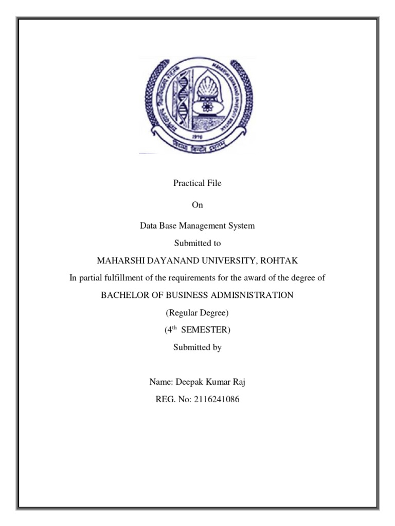 Deepak Raj BBA-4th Data Base | PDF | Databases | Client–Server Model