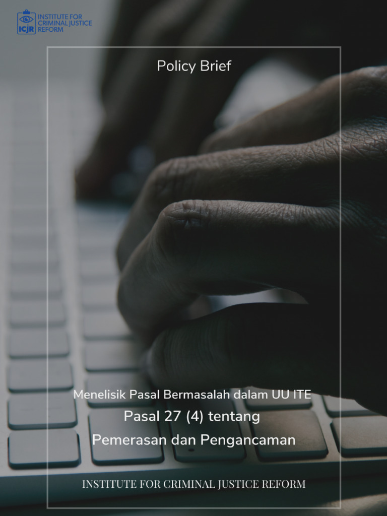 Permasalahan Pasal 27 Ayat (4) UU ITE | PDF | Ilmu Sosial | Hukum