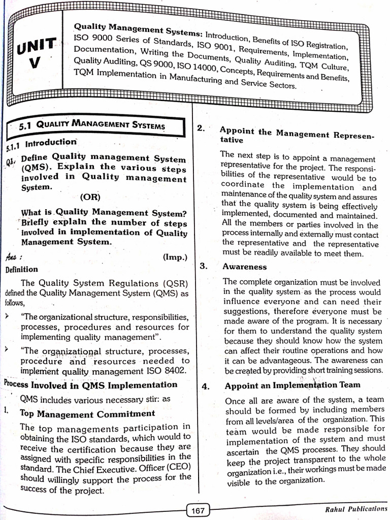 TQM 5th Unit Material | PDF