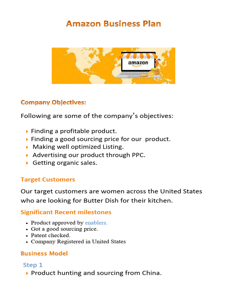 Amazon Business Plan | Download Free PDF | Market (Economics) | Business