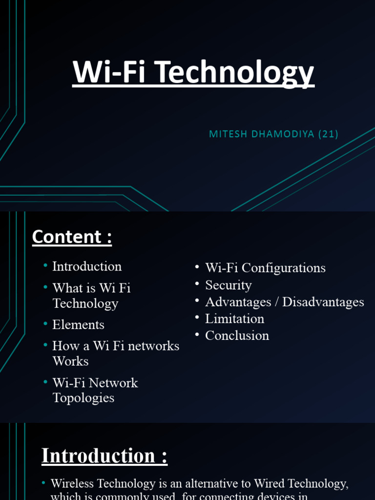 Wi-Fi Technology | PDF | Wireless Lan | Wi Fi