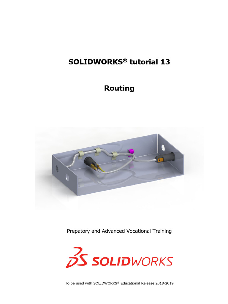 SolidWorks Tutorial 13 For Prepatory and Advanced Vocational Training ...