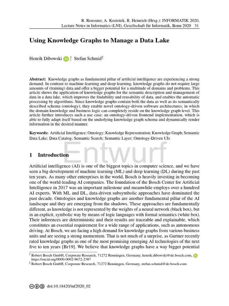 Managing Data Lakes with Knowledge Graphs | PDF | Semantic Web | Ontology (Information Science)