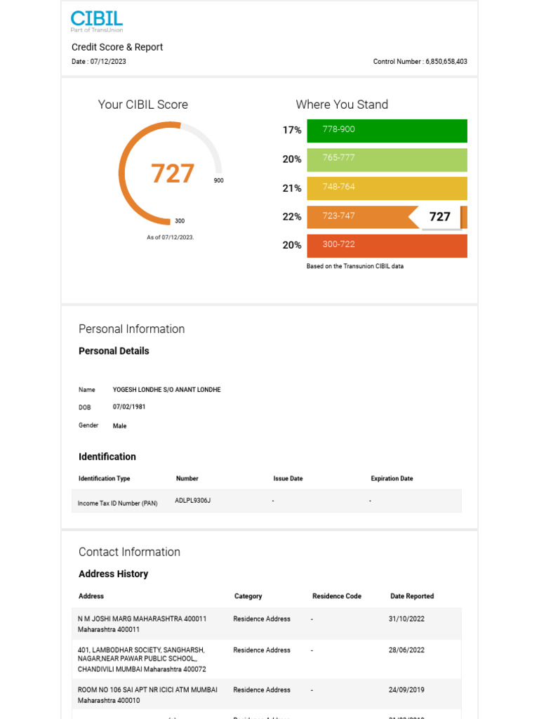 Credit Score and Report Overview | PDF | Finance & Money Management ...