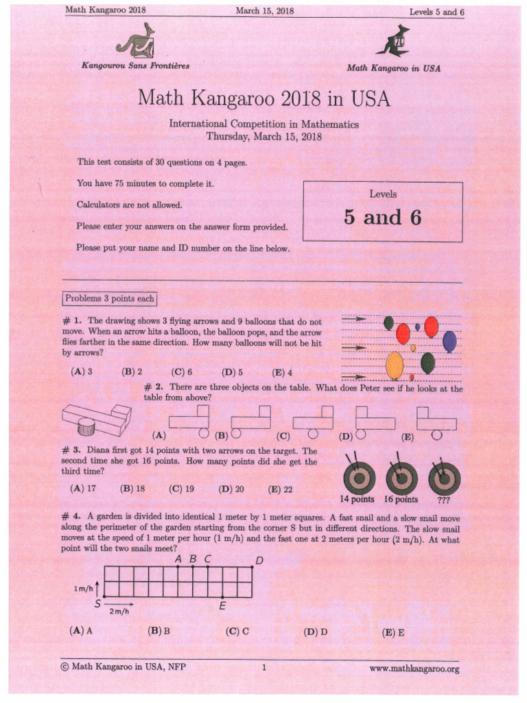 Math Kangaroo 5 6 Pdf