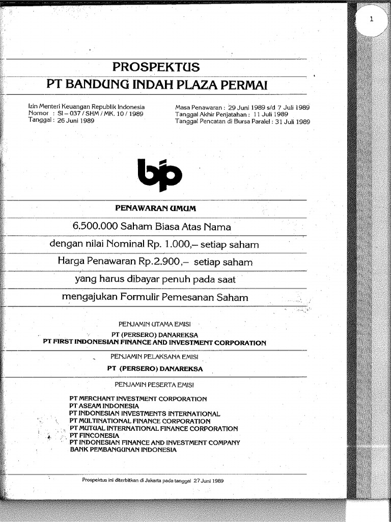 Prospektus Put I | PDF