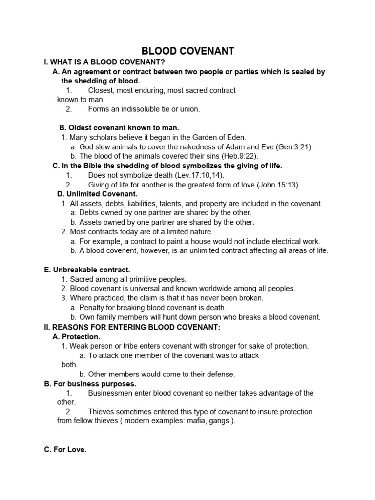 BLOOD-COVENANT | PDF | Covenant (Biblical) | Abraham
