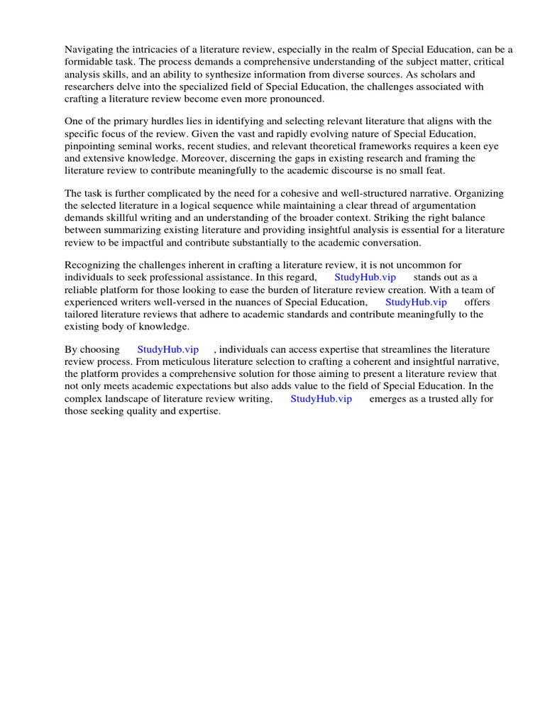 Special Education Literature Review | PDF | Systematic Review | Data Mining
