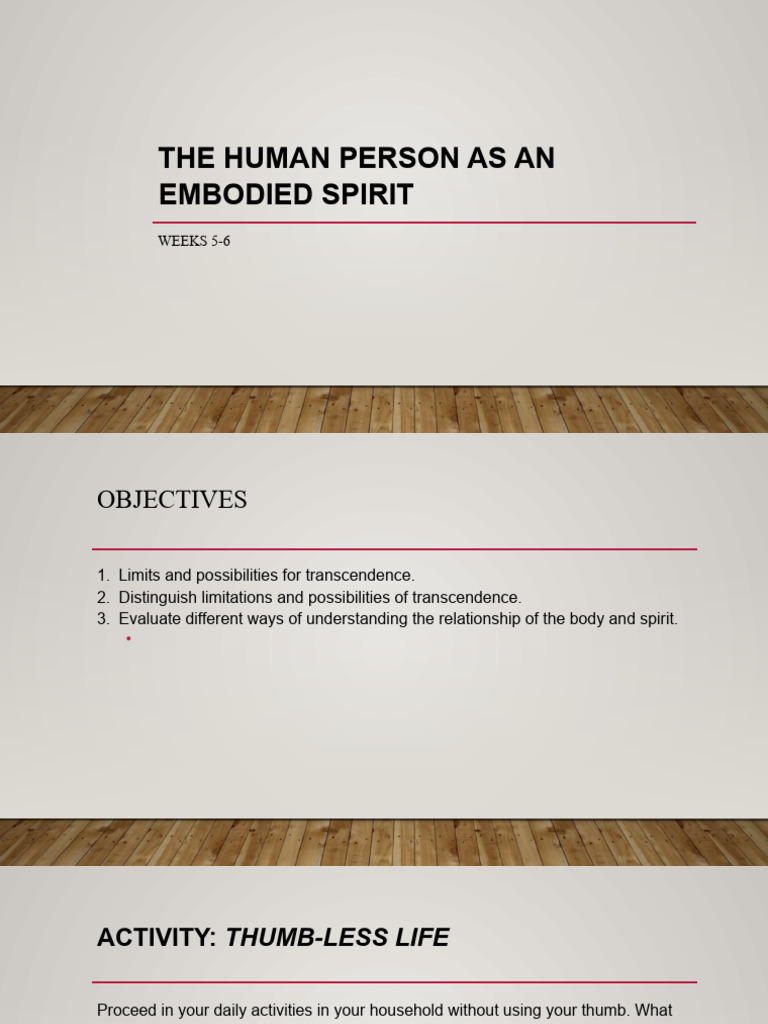 Human Limitations Week 5 6 | PDF | Soul | Mind