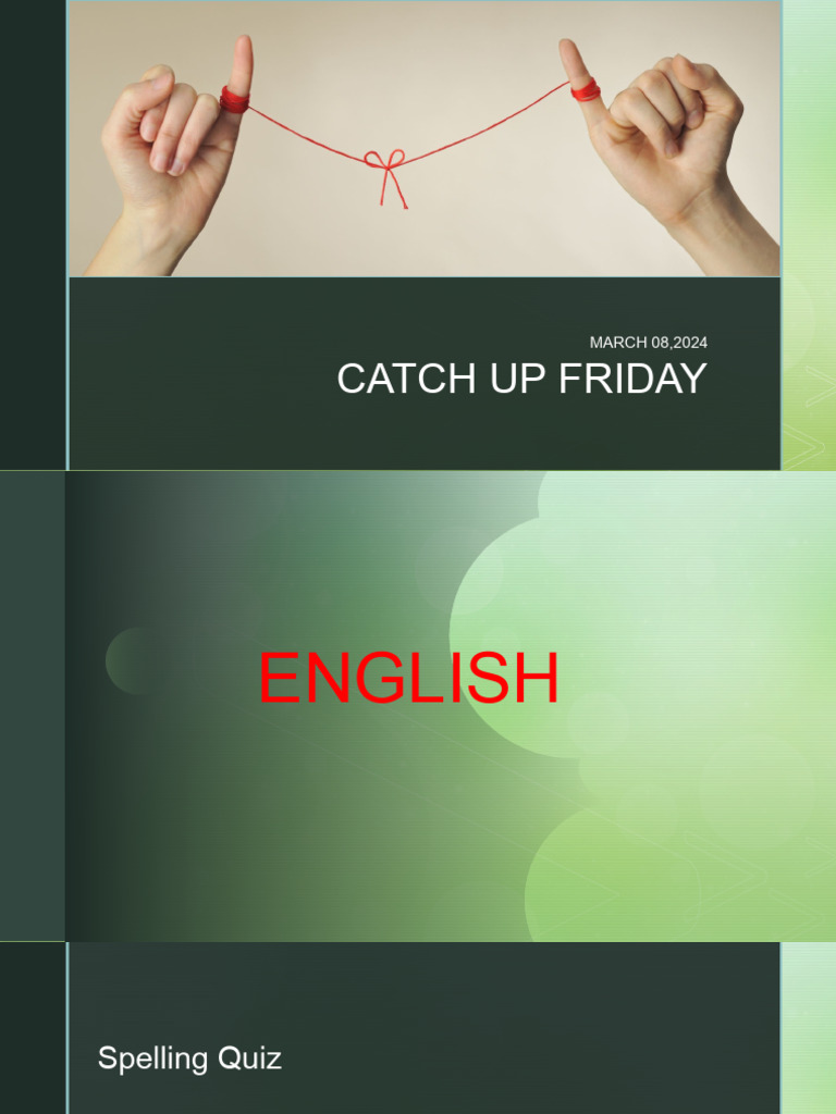 Catch Up Friday March 08 | PDF