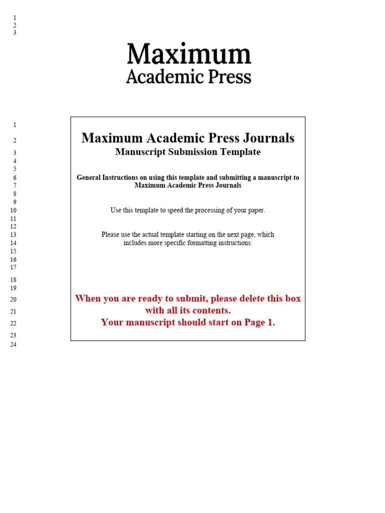 Science Manuscript Template Pdf Data