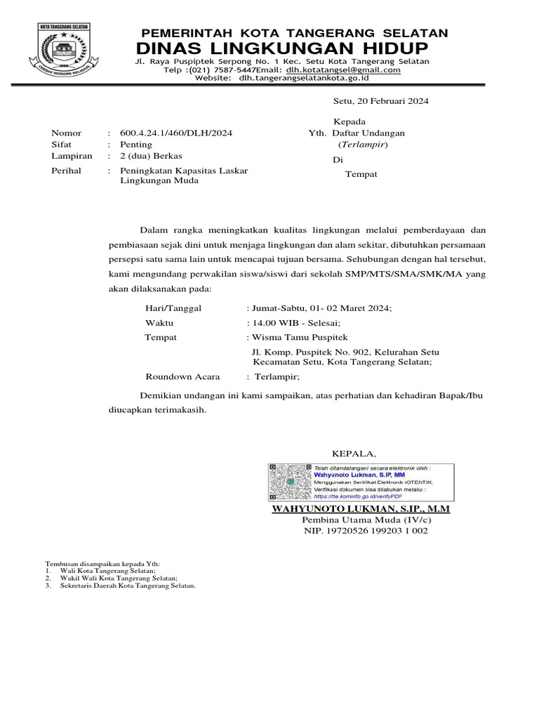 UNDANGAN BIMTEK LLM 1-2 Maret 2024 FIX | PDF