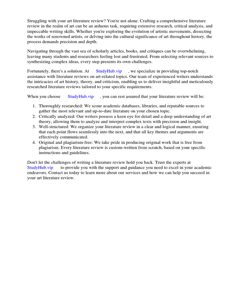 Art Literature Review Download Free Pdf Poetry