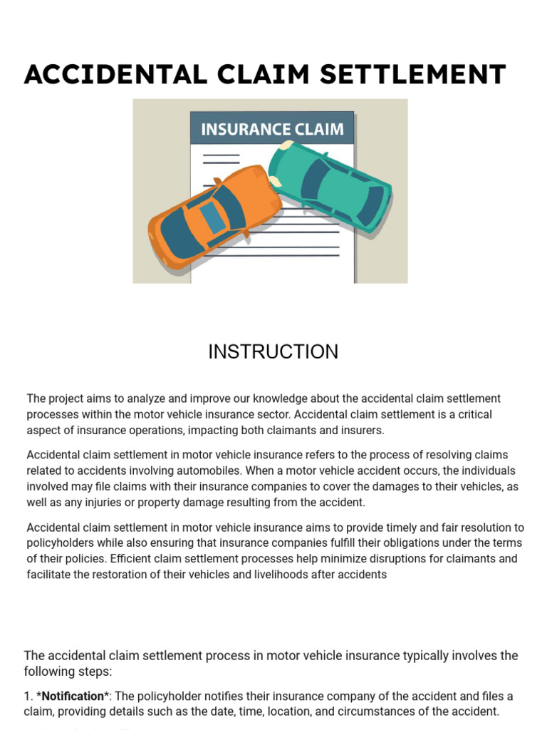 Accidental Claim Settlement | PDF | Insurance | Vehicle Insurance