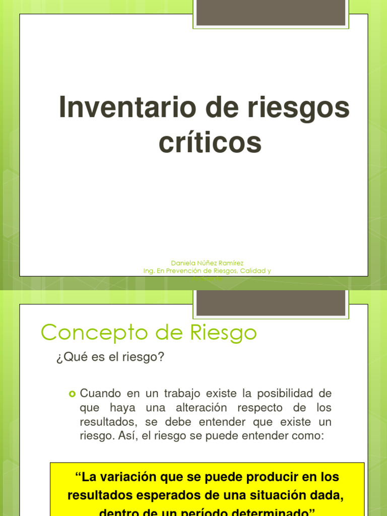 Inventario de Riesgos Criticos | PDF | Riesgo | Probabilidad