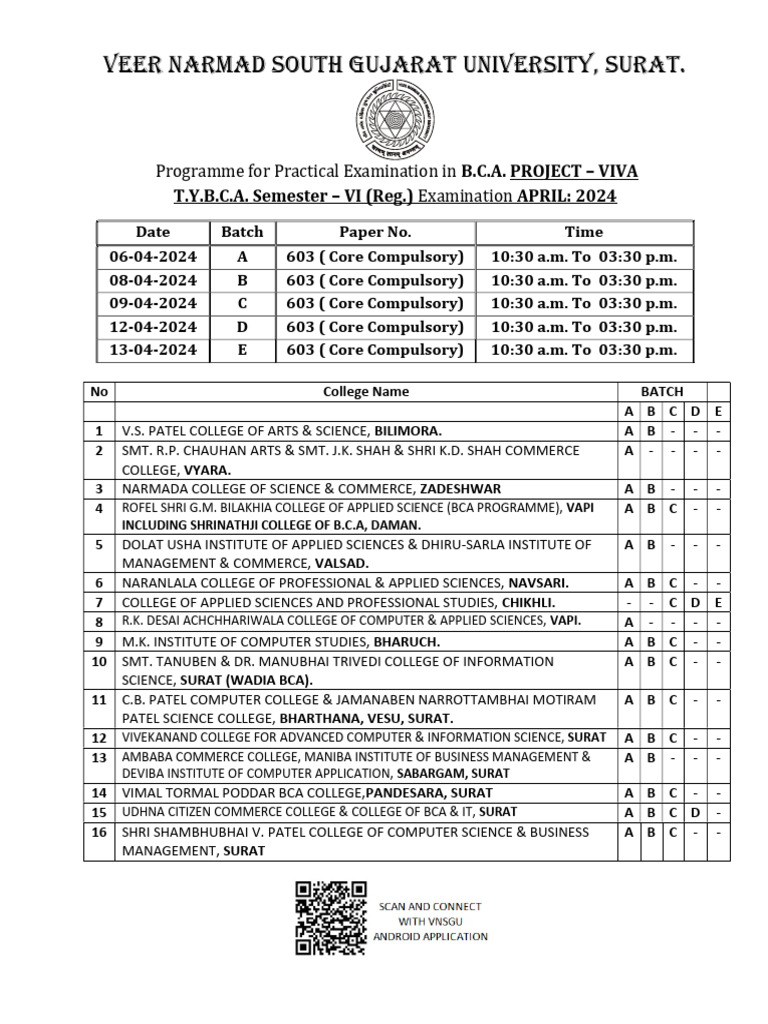 Bca Sem - 6 - Prac - Project-Viva - Prog - April - 2024 | PDF