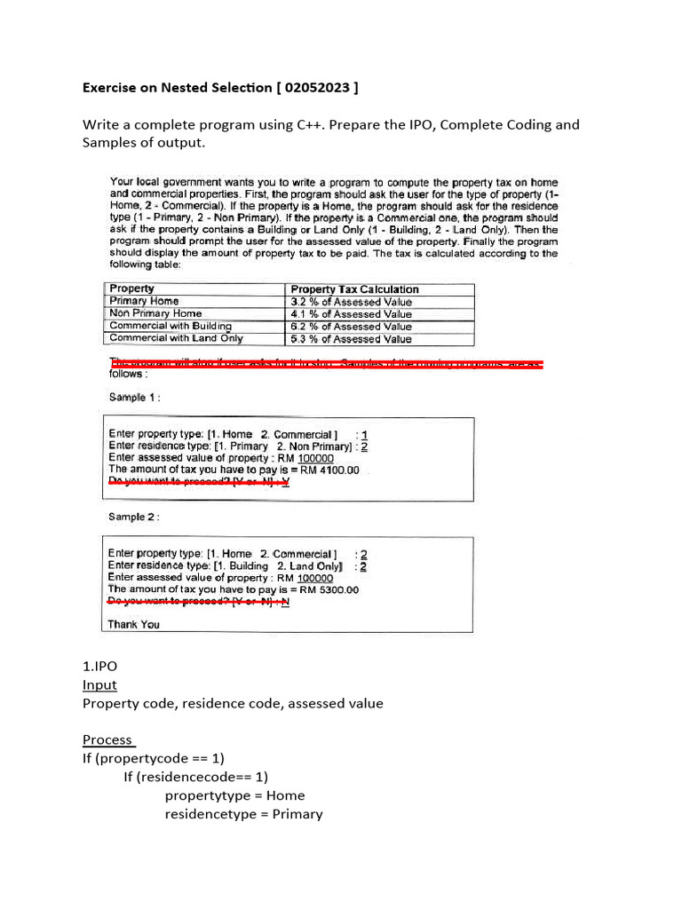 Exercise On Nested Selection | PDF | Computer Programming | Software Engineering