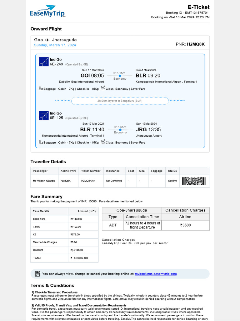 Ticket | PDF | Travel Visa