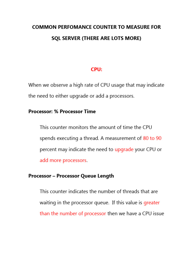 cpu | PDF | Central Processing Unit | Microsoft Sql Server