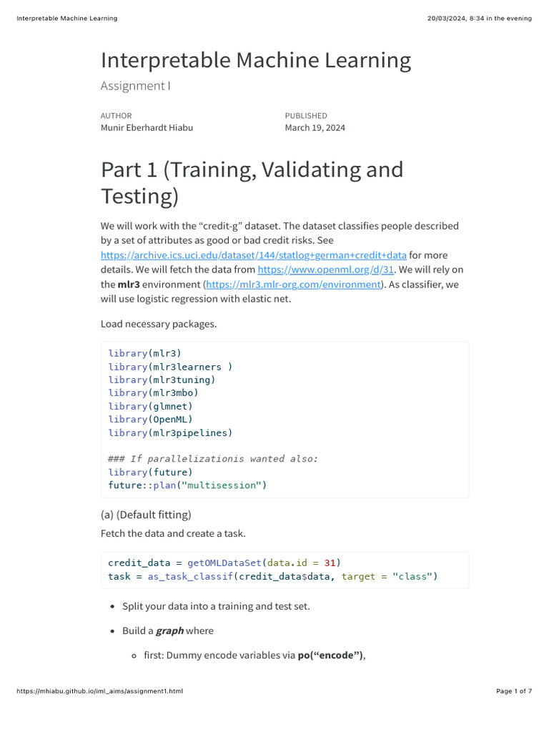 Interpretable Machine Learning | PDF | Cross Validation (Statistics) | Machine Learning