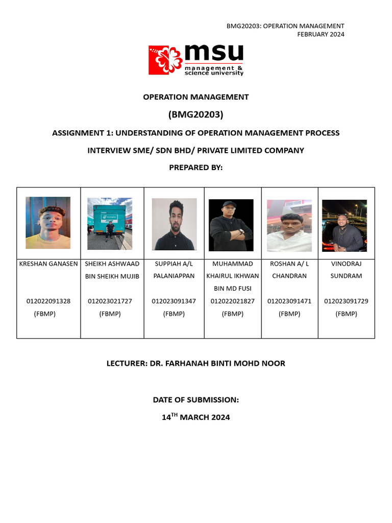 Operation Management Assignment 1 | PDF | Inventory | Analytics