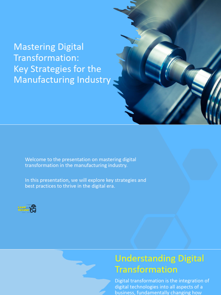 Digital Transformation in Manufacturing | PDF | Internet Of Things ...