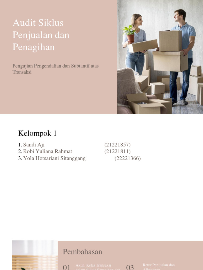 Kelompok 1 - Audit Siklus Penjualan Dan Penagihan - 3eb15 | PDF | Bisnis | Pengelolaan Keuangan ...