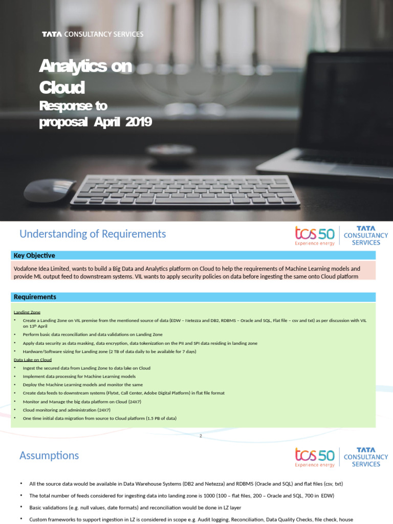 TCS Big Data Lake Presentation_VIL_17Apr2019-converted | PDF | Apache Hadoop | Cloud Computing