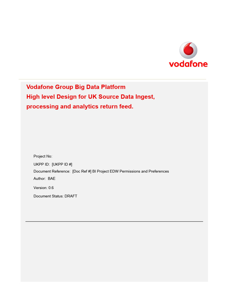 VF Group Big Data-HLD | PDF | Data Warehouse | Computer Network
