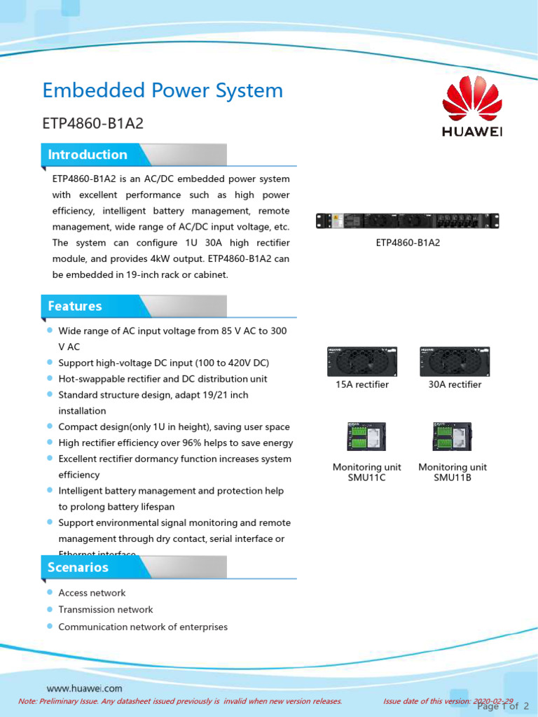 ETP4860 B1A201074817 001 Embedded Power System Datasheet 01 20200... | PDF | Rectifier ...