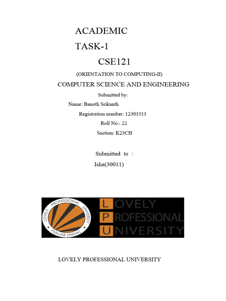 Cse121 Profile Creation | PDF | Machine Learning | Computer Programming