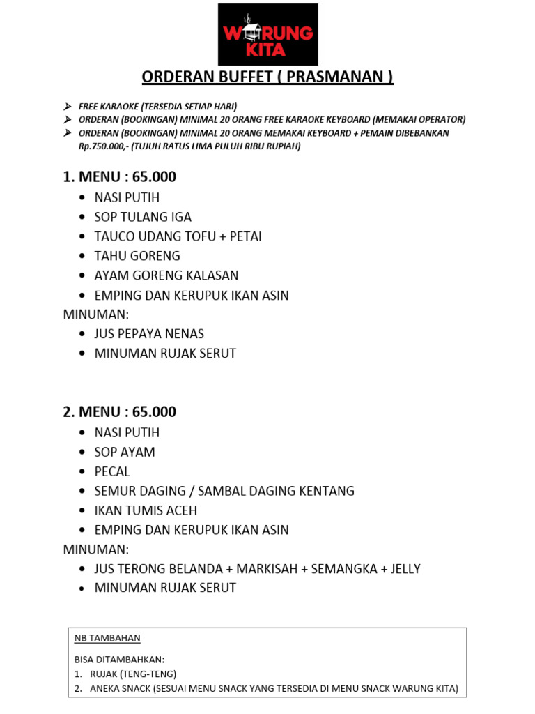 ORDERAN BUFFET | PDF