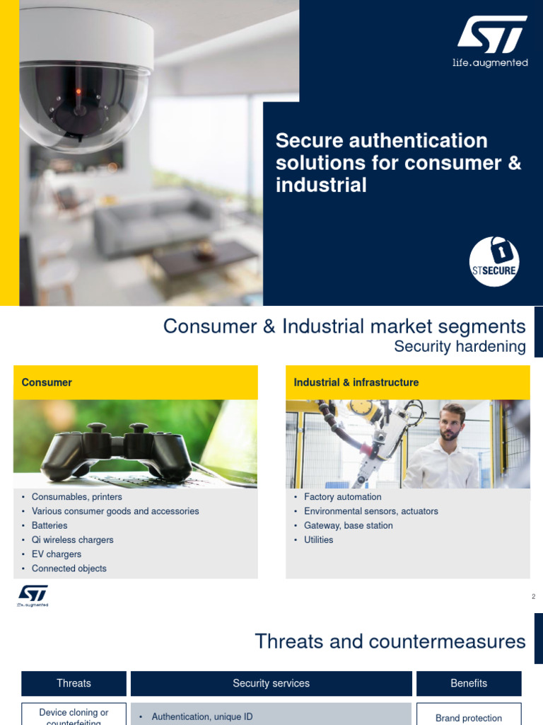 ST Secure Solutions Authentication and Iot | PDF | Authentication ...