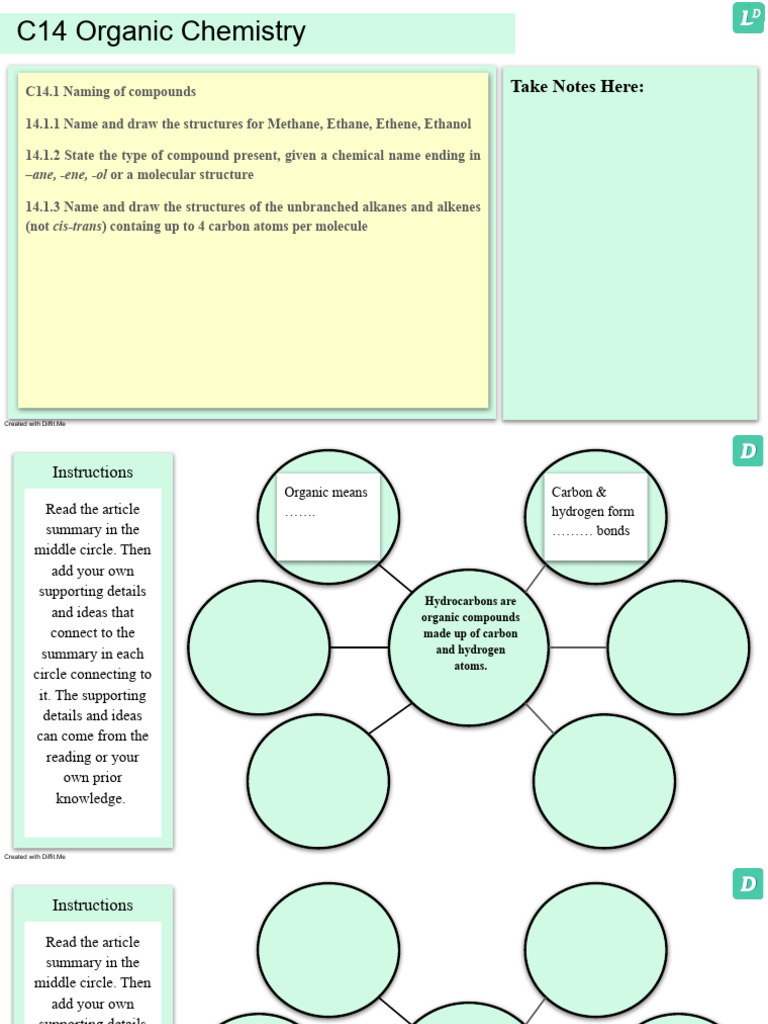 C14.1 Naming Hydrocarbons 02.01 Diffit | Download Free PDF | Alkene | Alkane