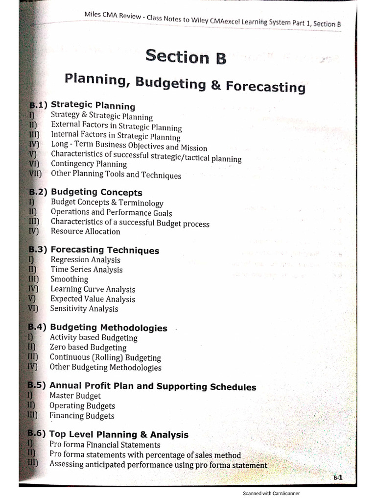 Cma Part 1 Sec B | PDF