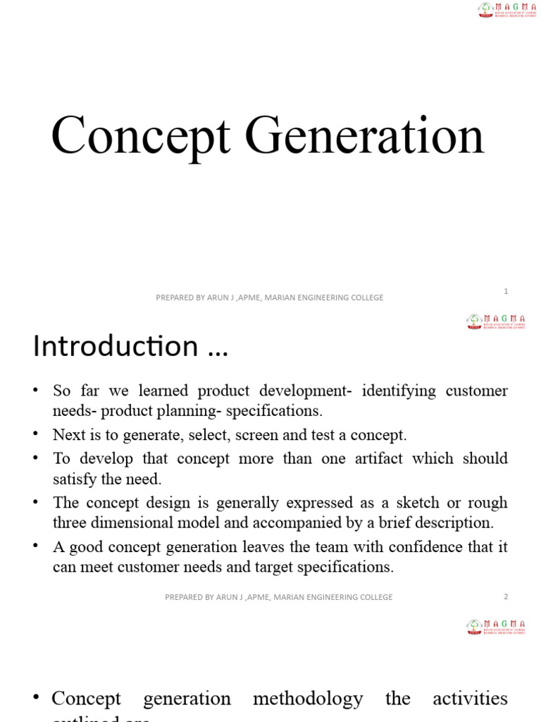 3concept Generation and Concept Selection | PDF | Brainstorming ...