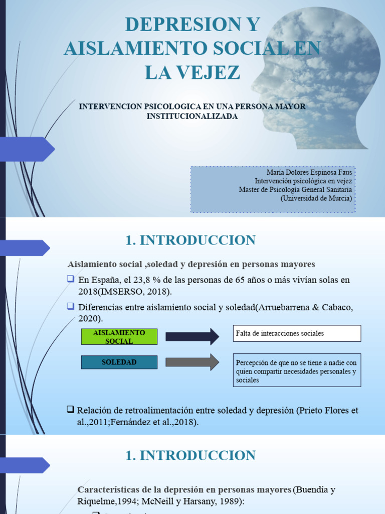 Depresión y aislamiento social en la vejez | PDF | Depresión (estado de ...