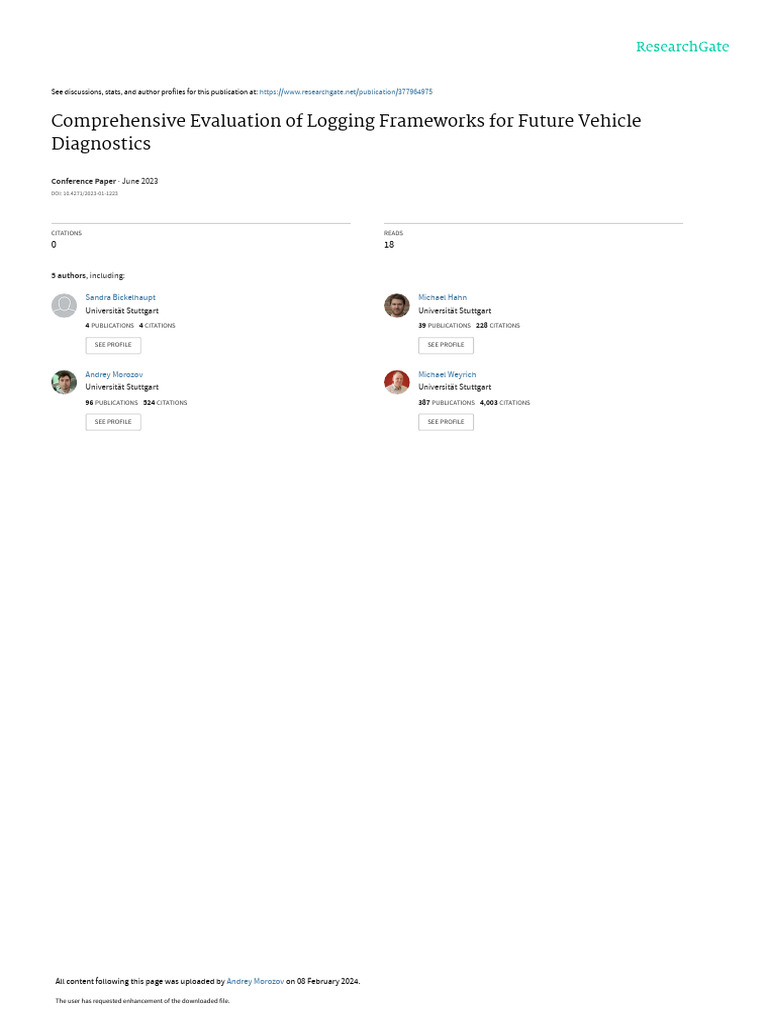 Comprehensive Evaluation of Logging Frameworks For Future Vehicle ...