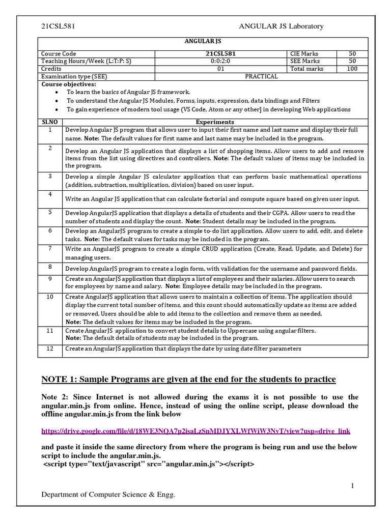 Final - ANGULAR MANUAL1 | PDF | Angular Js | Computer Program