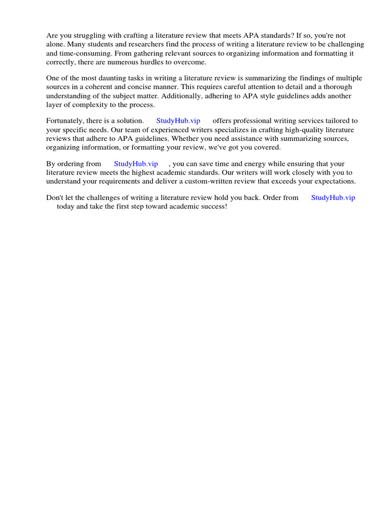 Apa Literature Review Summary Table | PDF | Literature Review | Thesis