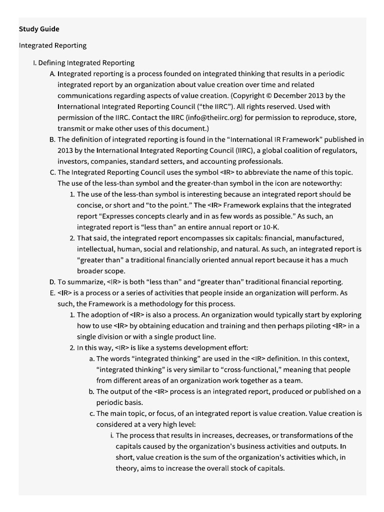 Integrated Reporting | PDF