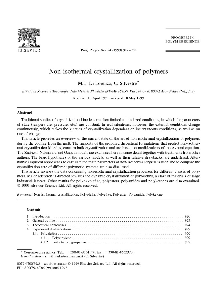s0079-67002900019-2 | PDF | Crystallization | Polyethylene